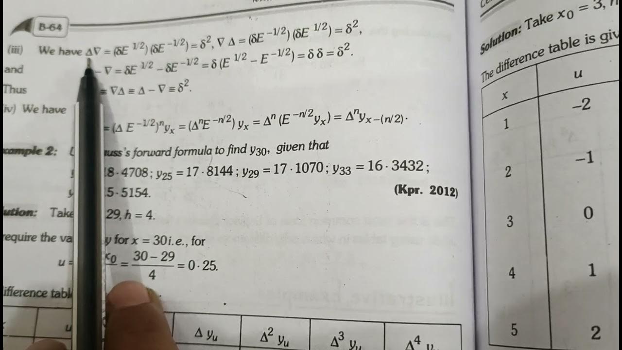B.Sc 6th sem Maths || Ch- Central difference interpolation formulae || By Jyoti Chaudhary ️ ️ ...