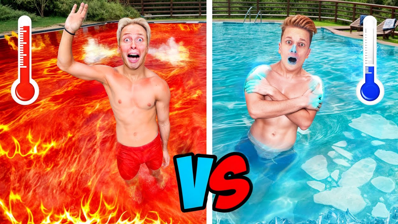 Sfida Piscina CALDO vs FREDDO ! - YouTube