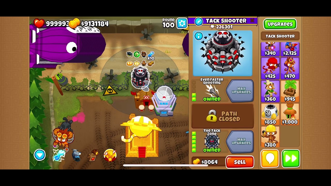 It’s just a straight line of tacks! | Bloons TD 6 - YouTube