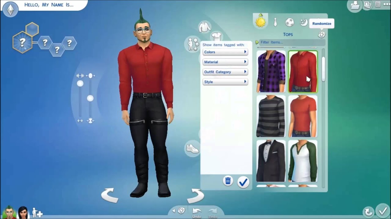 The Sims 4 Create A Sim Demo Part 3 Wardrobe & Style - YouTube