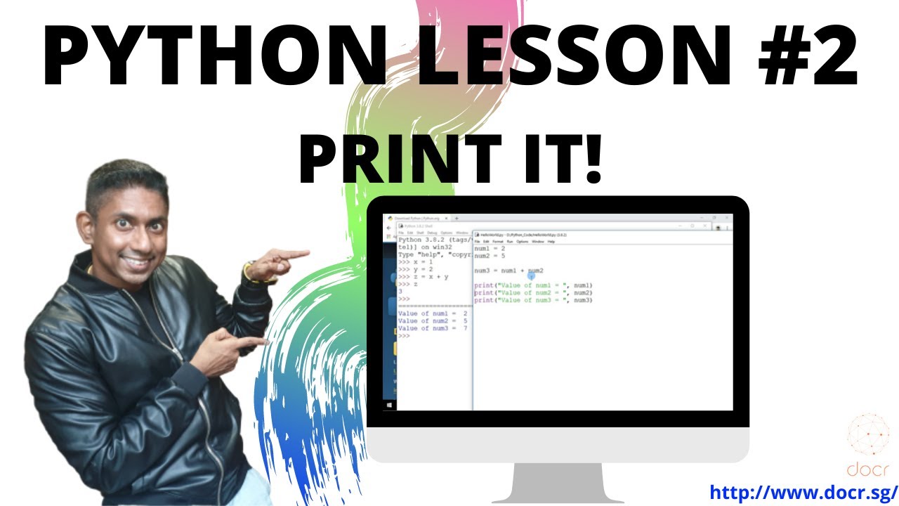 Python Lesson 2 Learn About The Print Function Youtube 5238