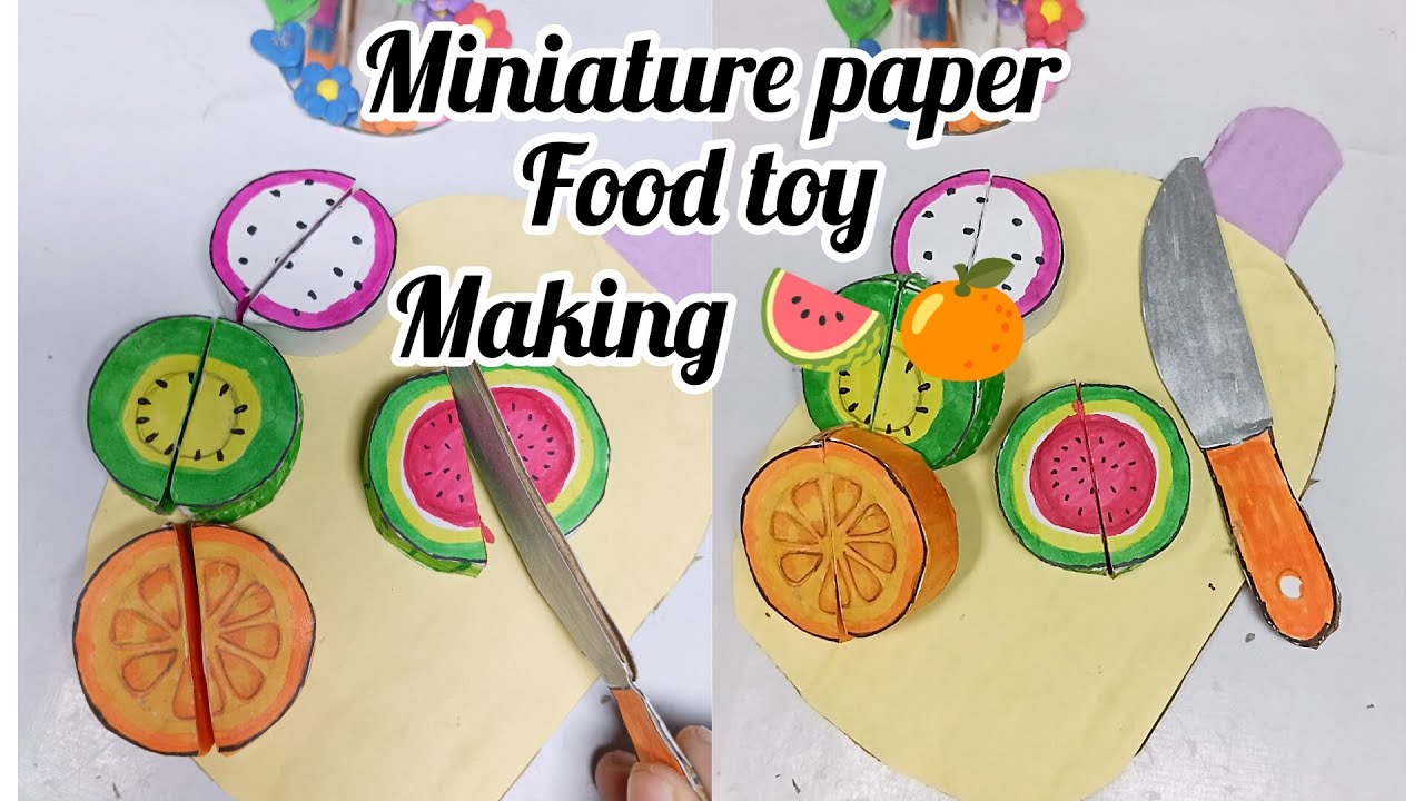 how to make miniature food / creative art and ideas with papercraft ...