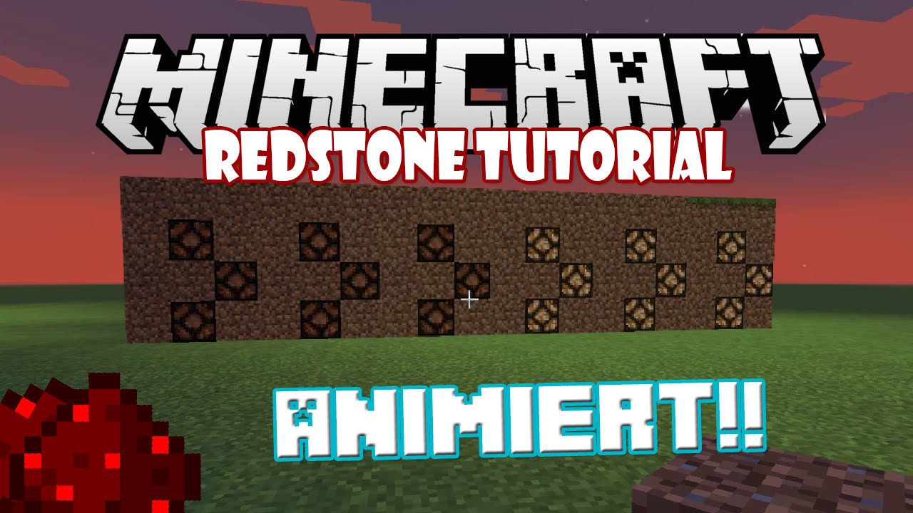 Minecraft Redstone Tutorial (German) #4 - Animierte Lauflichter mit ...