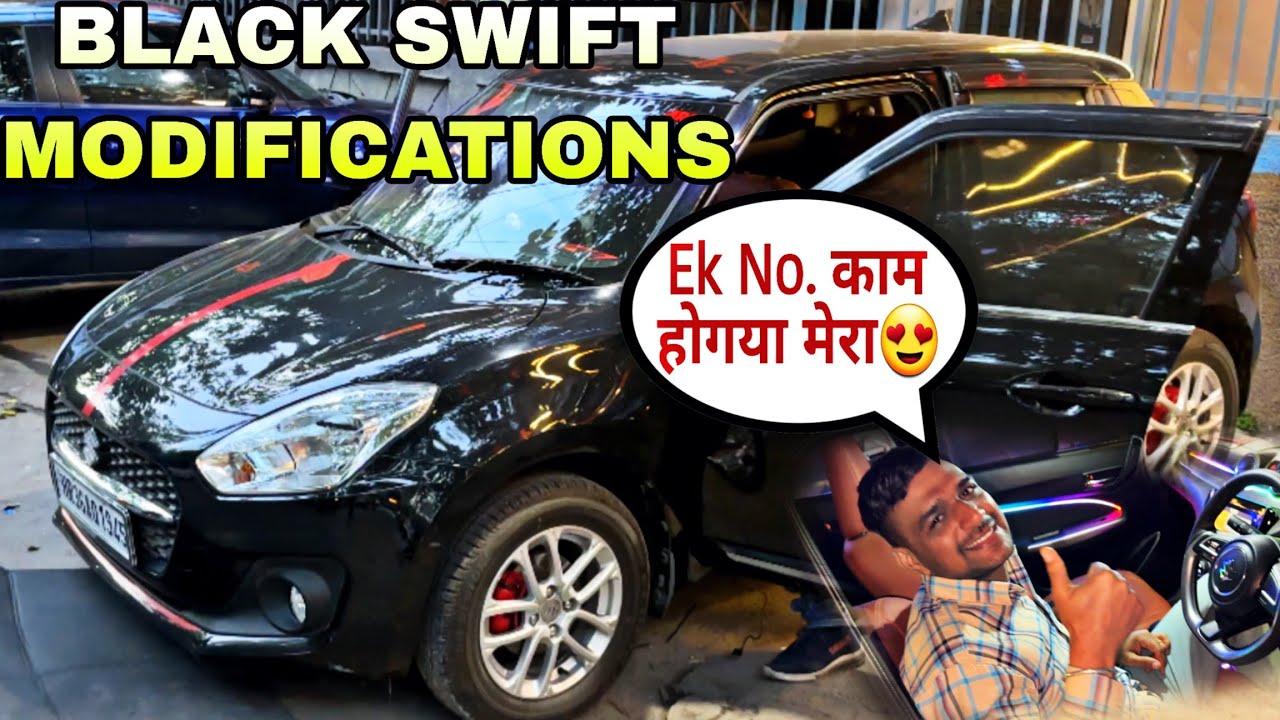 Rewari(HR)से आई Swift Modification के लिए|Black swift modified|Devil eye in Nexon|budget audio ...