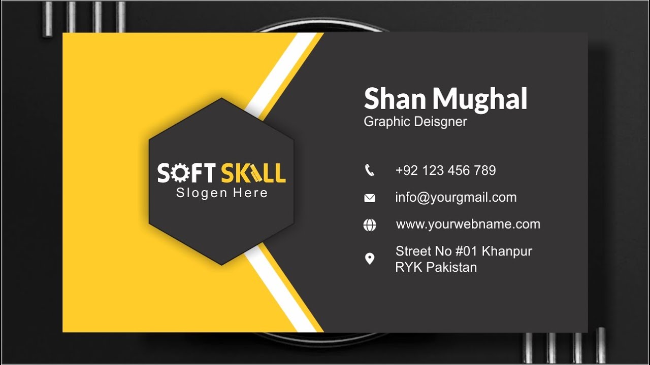 Professional Business Card Design in CorelDraw 2023 -Business Card Tutorial 2023 - YouTube