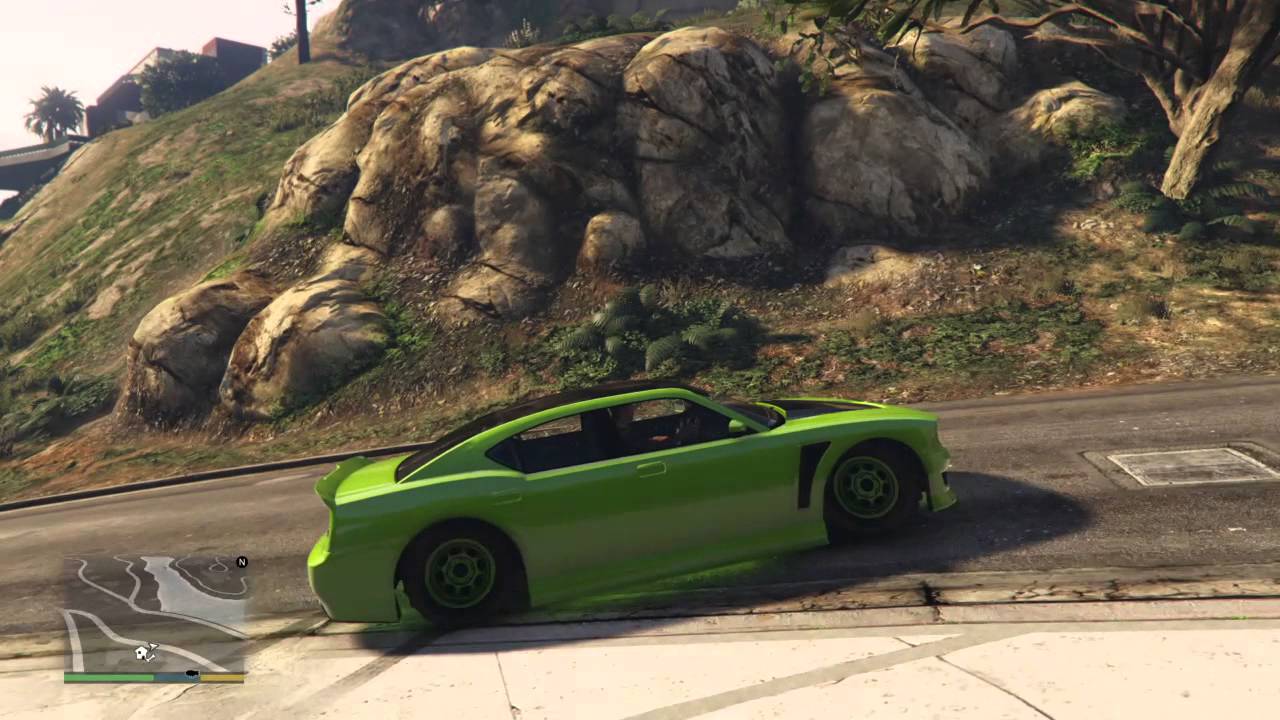 Grand Theft Auto V Franklin Clinton car walk around and donut burnout ...