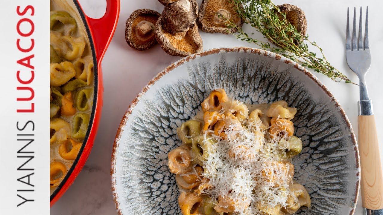 Τορτελίνι με Τυριά και Κρέμα Μανιταριών | Yiannis Lucacos - YouTube