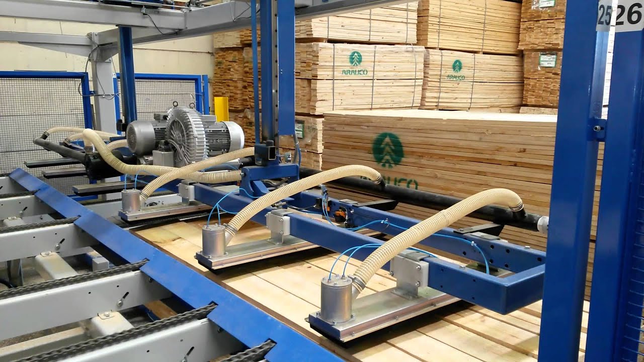 Vacuum Lifter with Moulder Infeed - YouTube