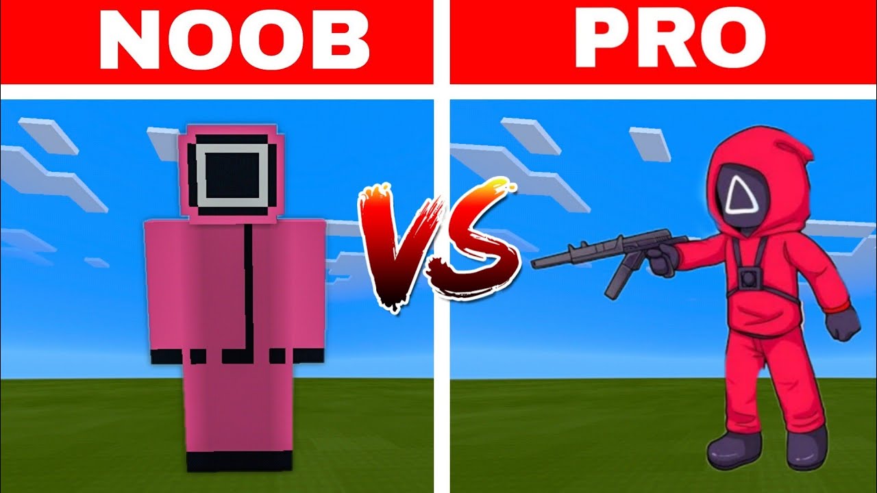 SQUID GAME Guard Statue Build Challenge In Crafting and Building - YouTube