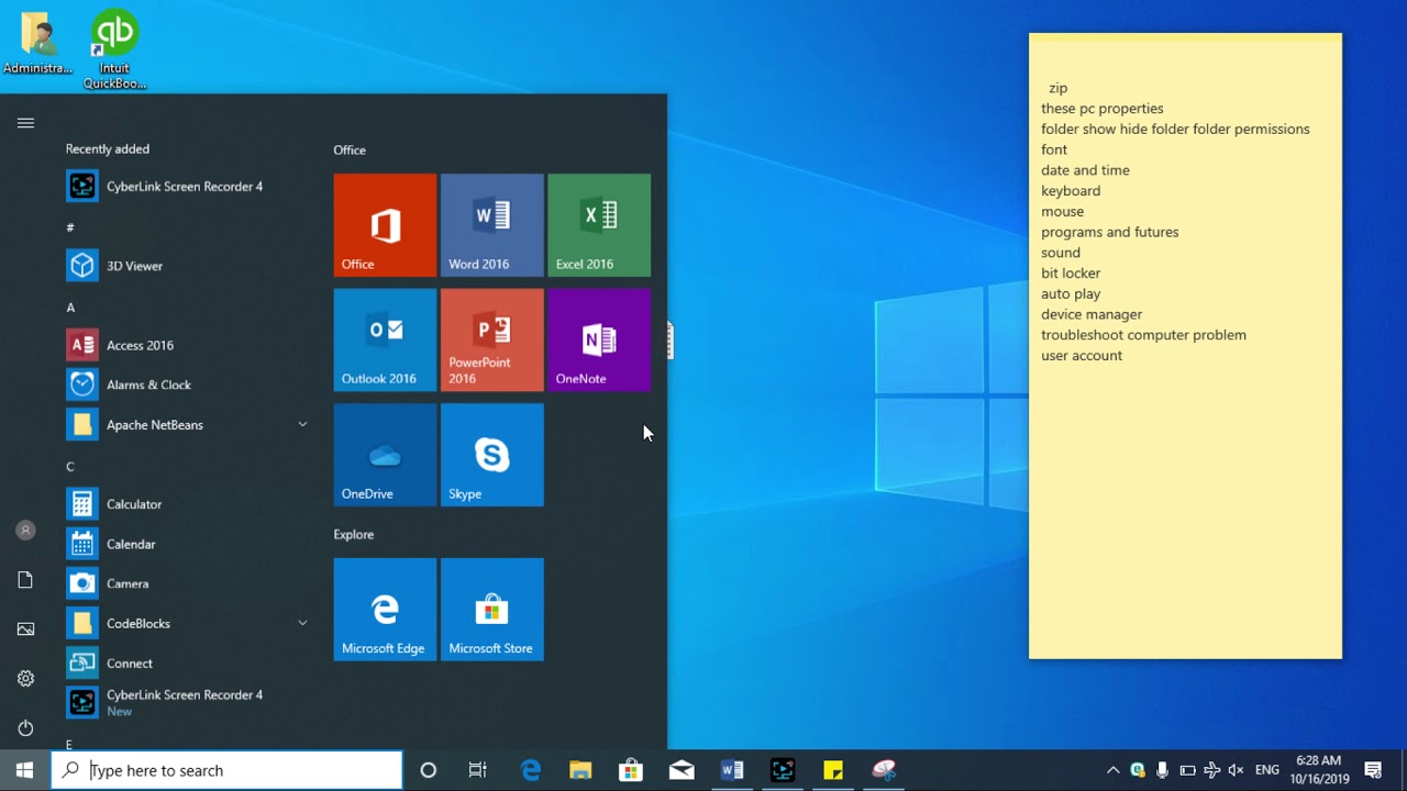 Windows 10 Training part 4 - YouTube
