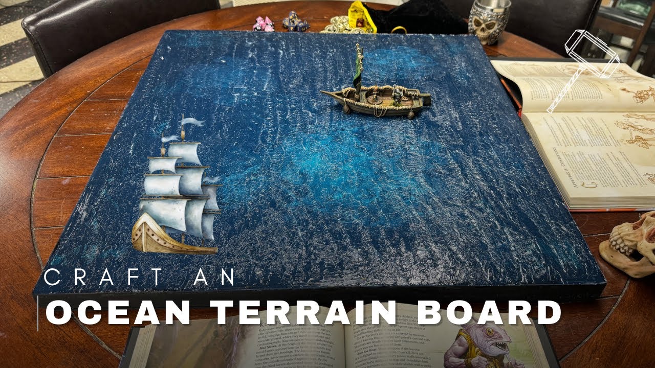 Craft a Realistic Ocean Terrain Board for D&D and Warhammer - YouTube