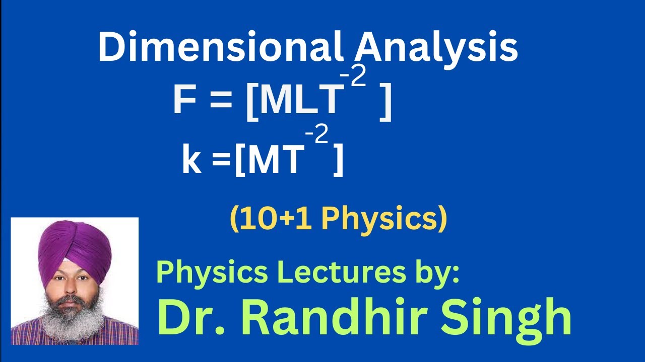 L-1 | DA | Dimensional analysis | 11 Class Physics | @randhirmarwaha ...