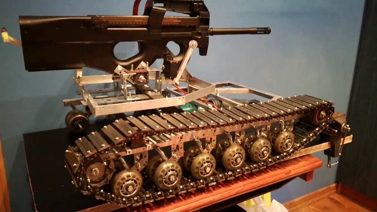 Tracked project p90 for airsoft upgrade TRA M I - YouTube