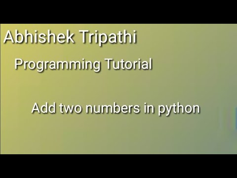 sum in python. how to add two numbers in python. here i am using visual studio code . - YouTube