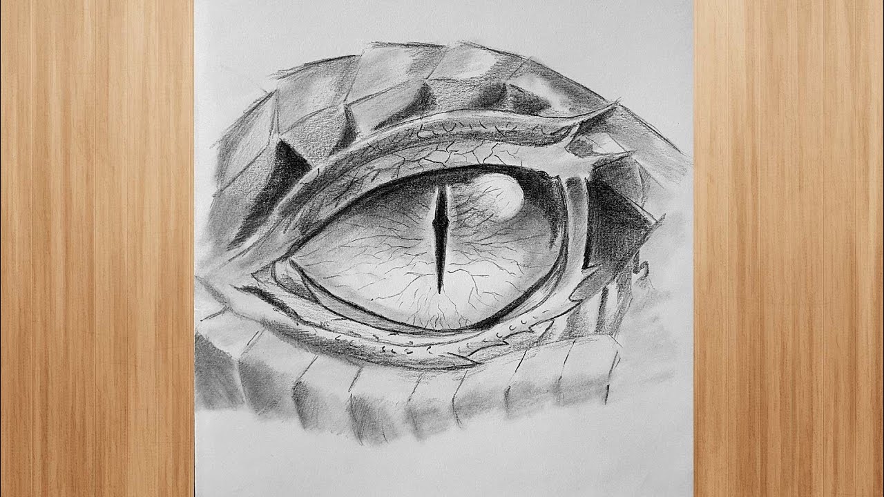 Realistic Smaug Eye Drawing - YouTube