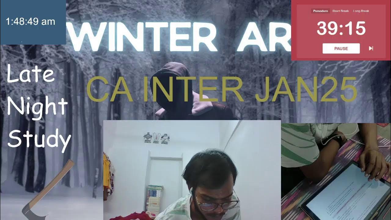 Day 4: Study With Me Live / Late Night Study / CA INTER JAN 25 - YouTube