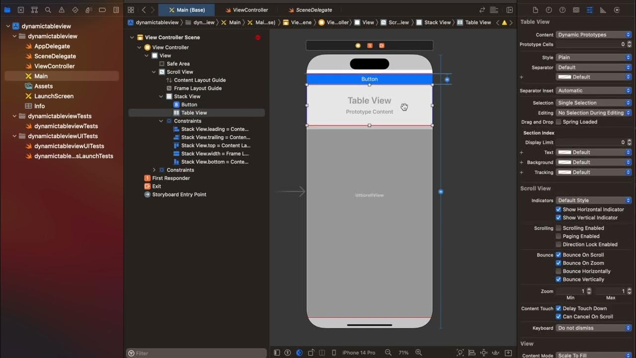 dynamic tableview in scrollview swift - YouTube