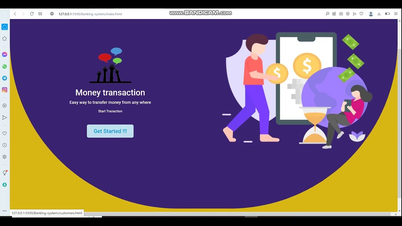 Task #1| Basic Banking System | Grip@sparksfoundation | Web Development | Internship|# ...