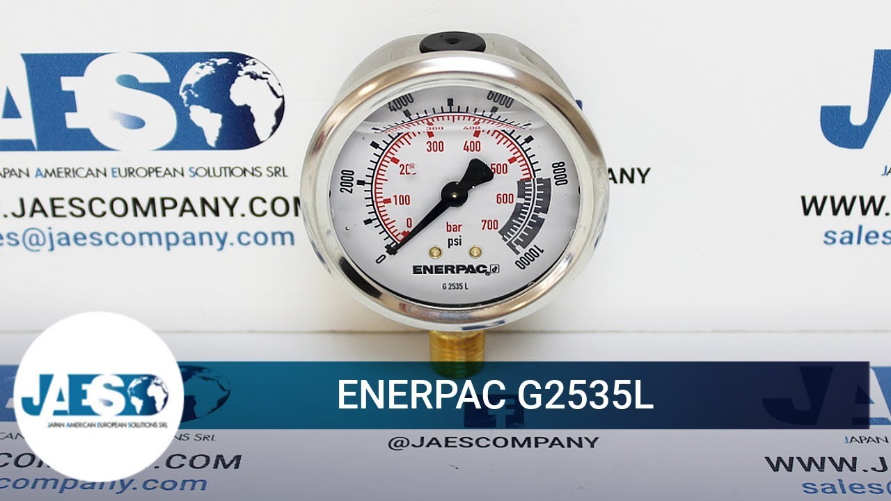 ENERPAC G2535L - Hydraulic pressure gauge - Manometro - YouTube