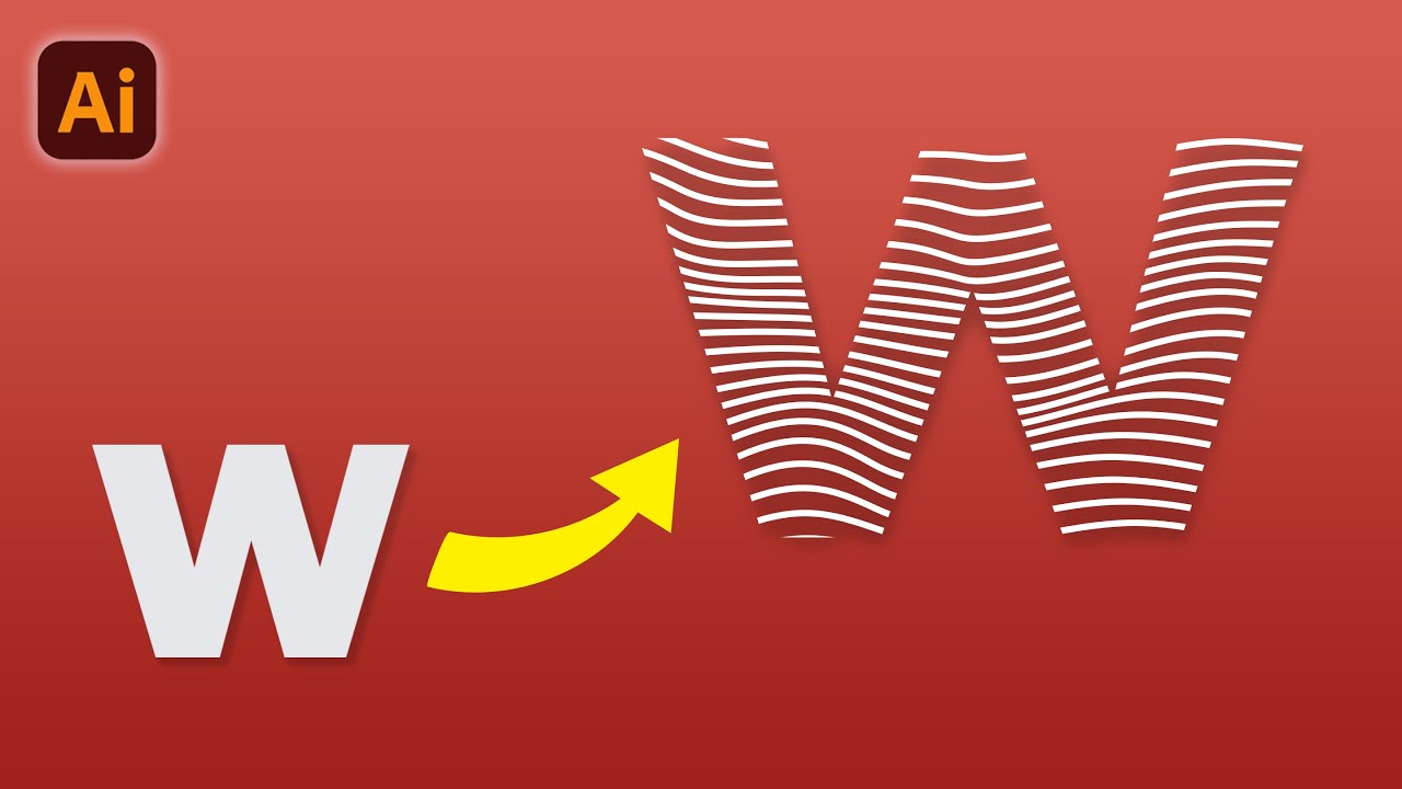 How to Create Wave Text Effect in Adobe Illustrator | Illustrator ...