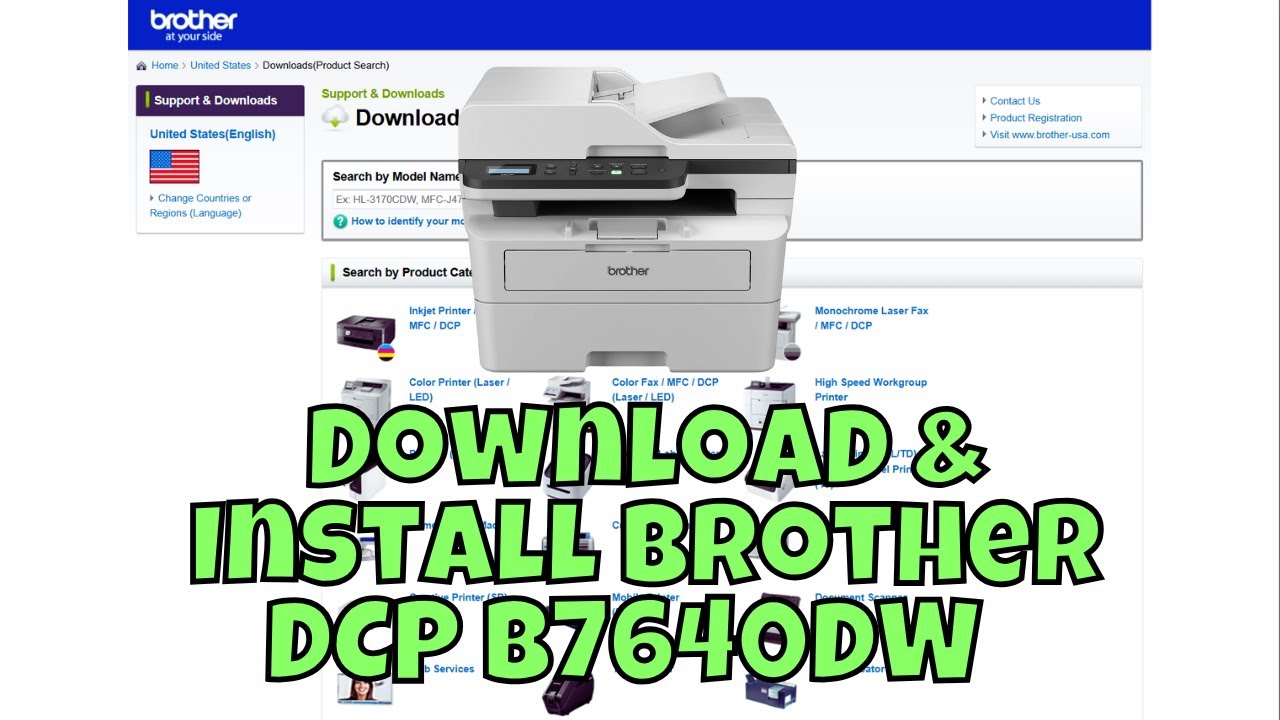 How To Download & Setup Brother DCP B7640DW Printer Driver in Windows ...