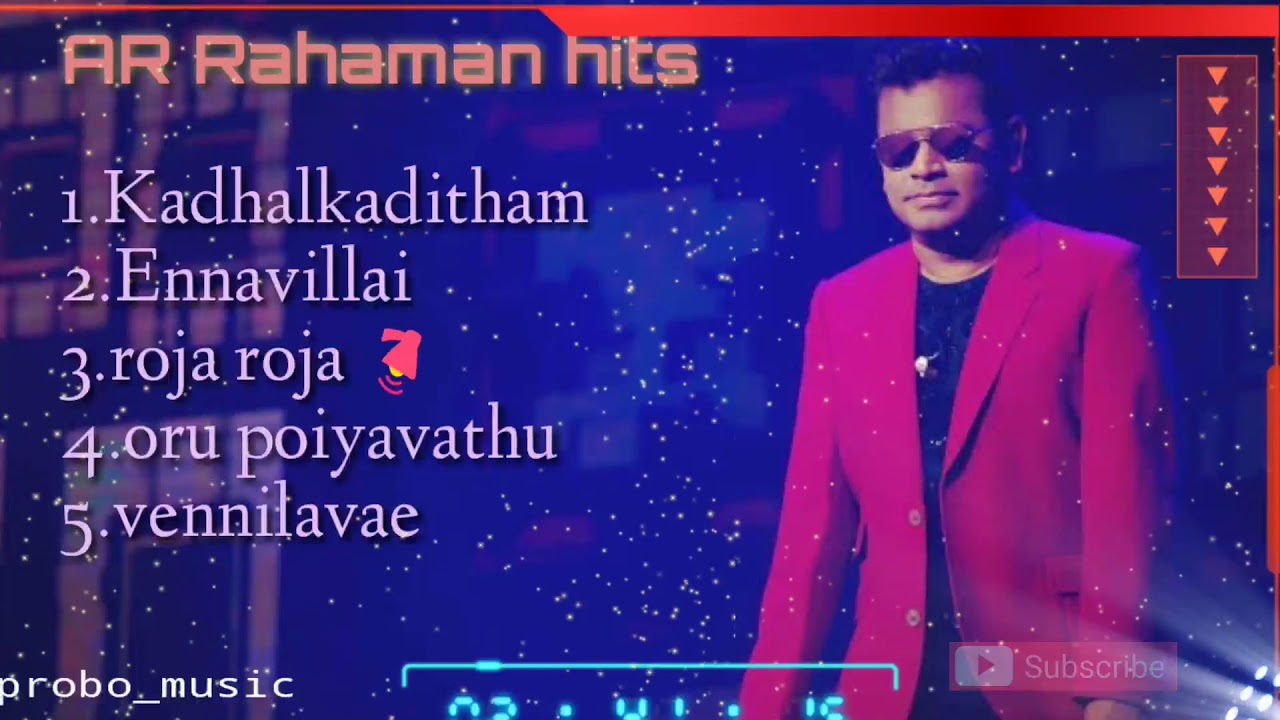Ar rahman hits/ Ar rahman tamil hit songs/ love songs/ - YouTube