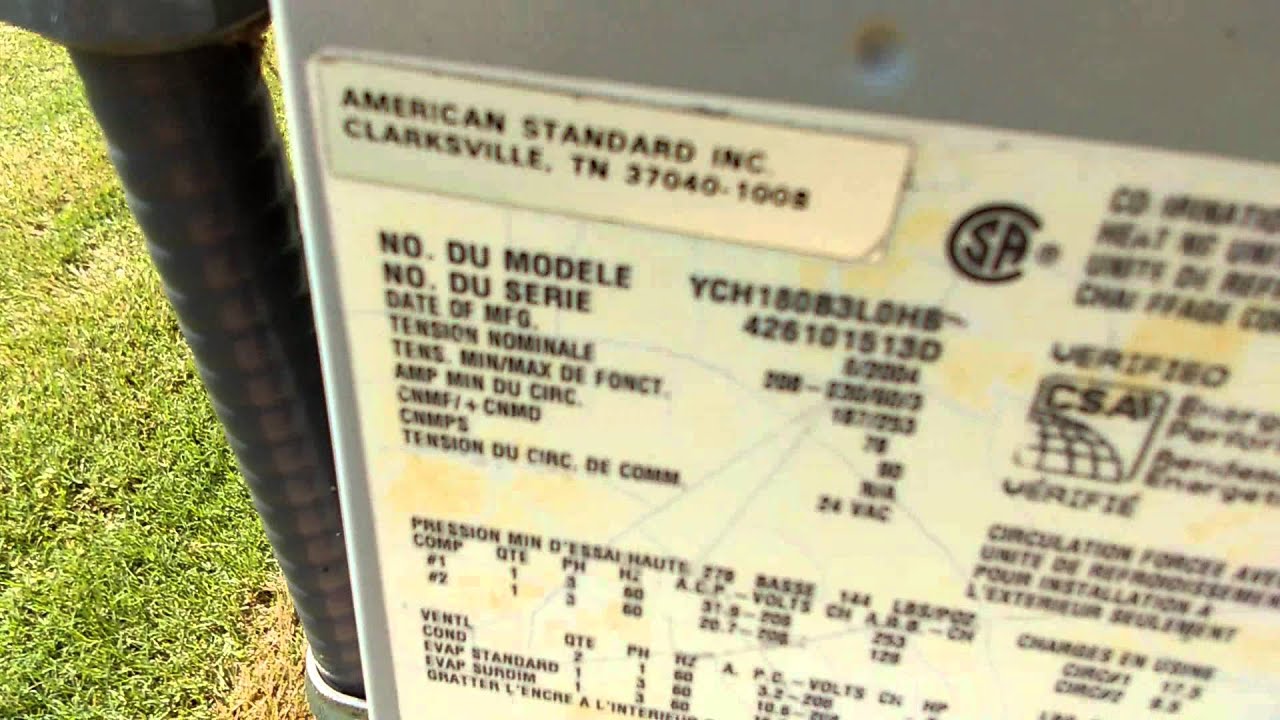 American Standard gas packs - YouTube