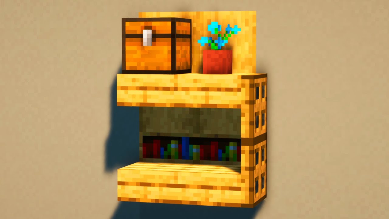 Cute Simple Minecraft Shelf - YouTube