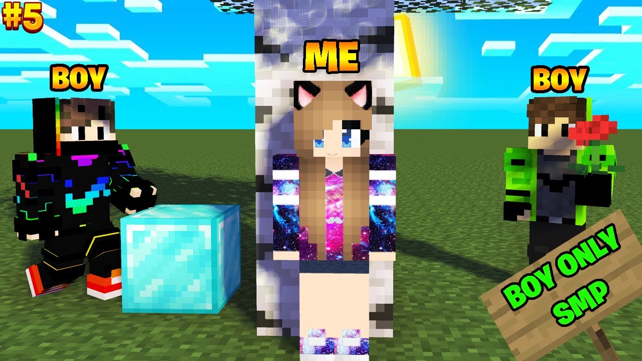 I Secretly Joined BOYS ONLY Server as GIRL in Minecraft | Boys Only ...