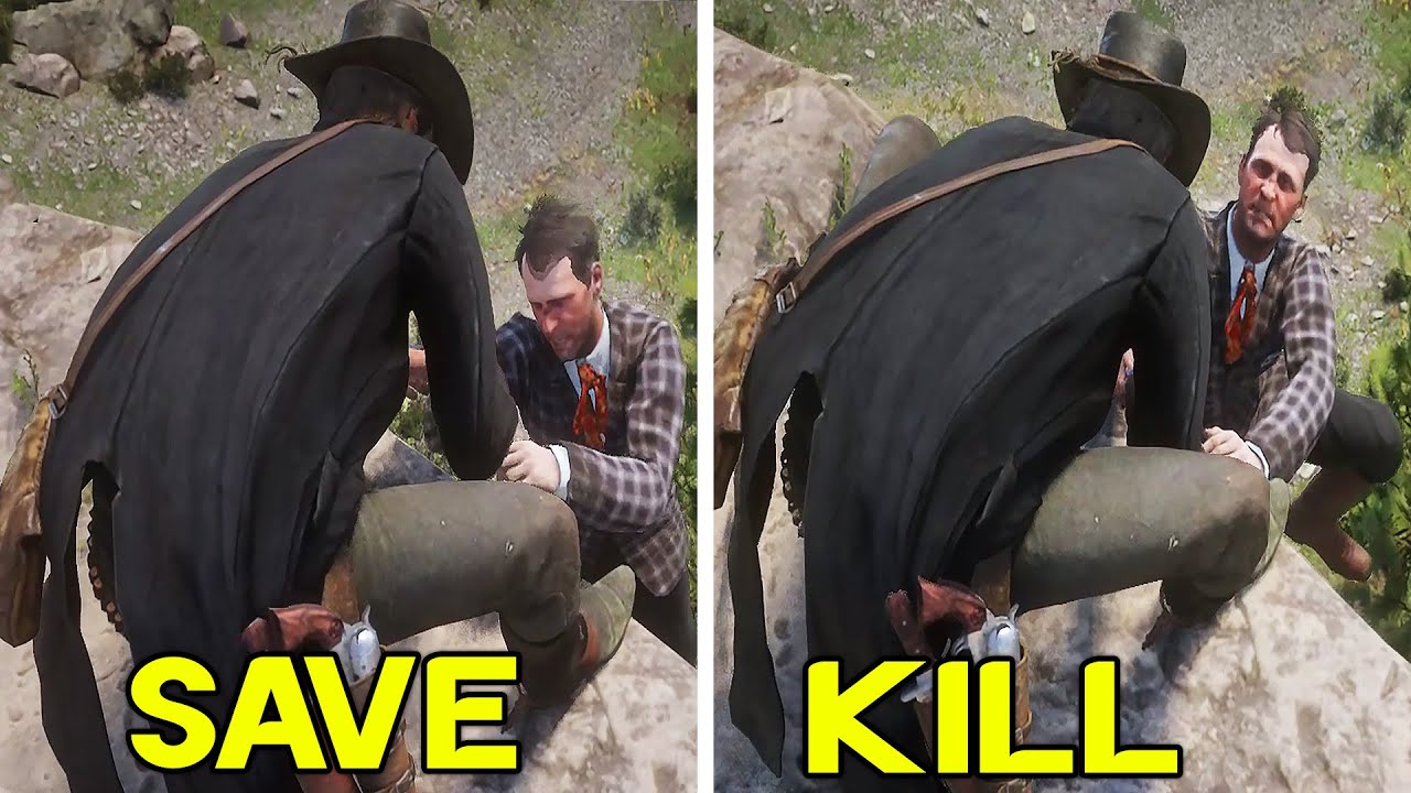 Red Dead Redemption 2 - Help Vs Kill Vs Do Nothing The Man From Blackwater (Jimmy Brooks) - YouTube