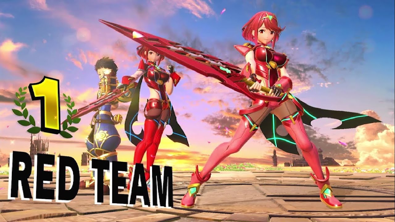 Pyra and Mythra's Team Victory Poses - YouTube