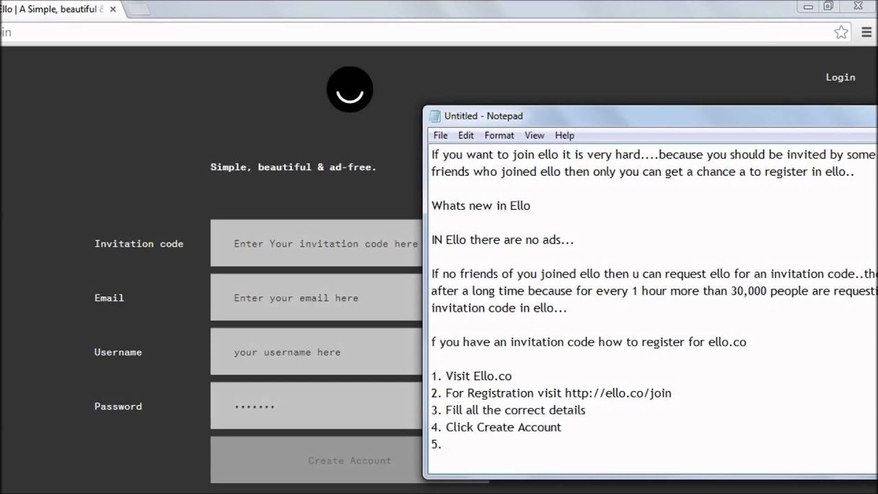creat ELLO account very easy - YouTube