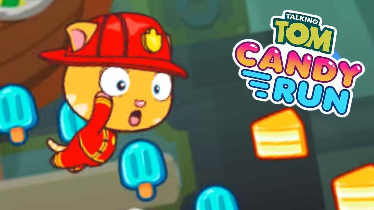 Talking Tom Candy Run - Fireman Ginger Android Gameplay - YouTube