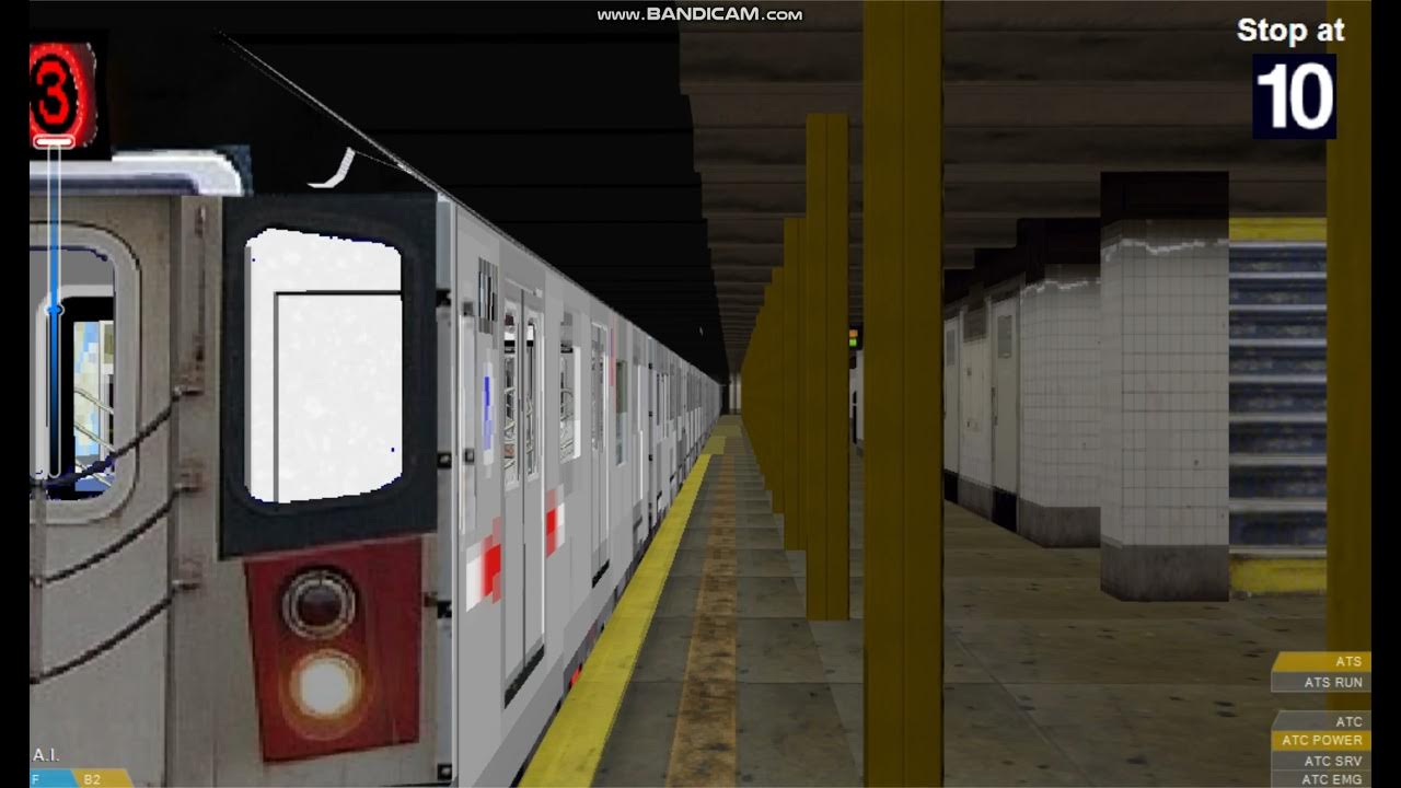 Openbve R142 3 train arriving and departing at Kingston - Avenue - YouTube