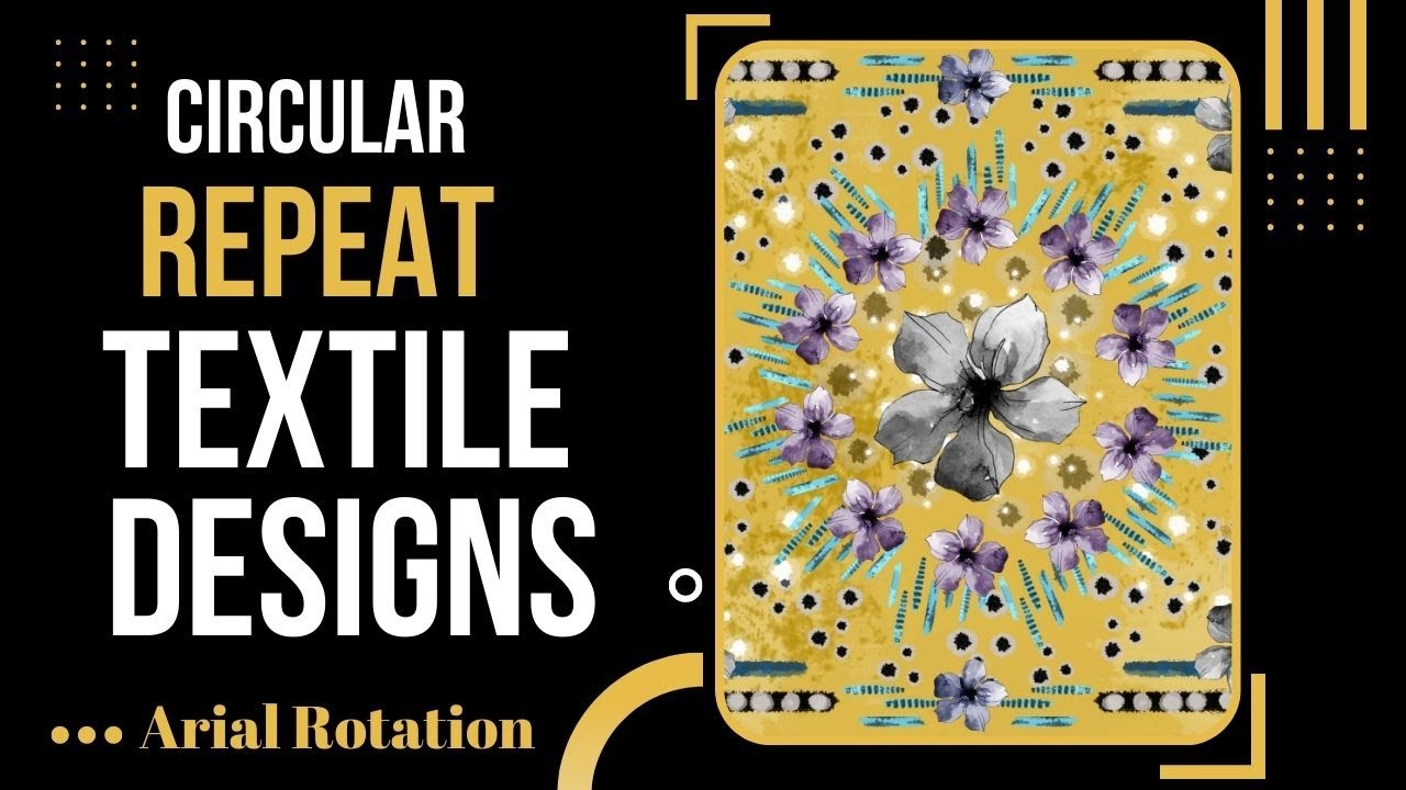 Rotating motifs in circle || Circle rotation in design || || Textile ...