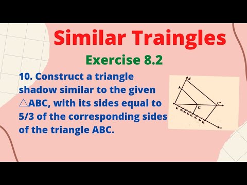 Construct a traingle shadow similar to the given ∆ ABC with its sides ...
