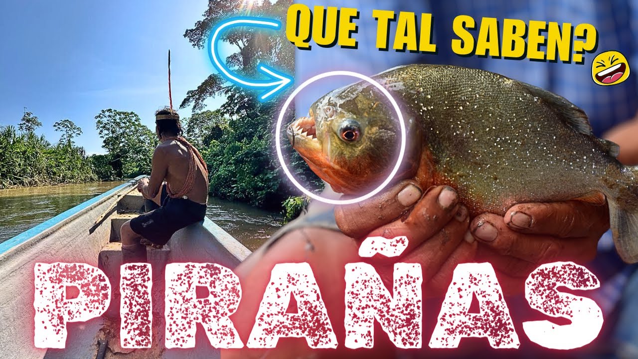 PESCA MORTAL!! Pescando PIRAÑAS en el RIO AMAZONAS con una TRIBU ...