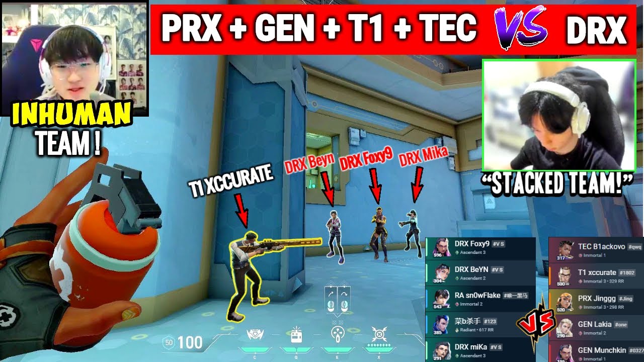 PRX Jinggg T1 Xccurate GEN Lakia GEN Munchkin & TEC B1ackovo Stacked Against Team DRX in Ranked ...