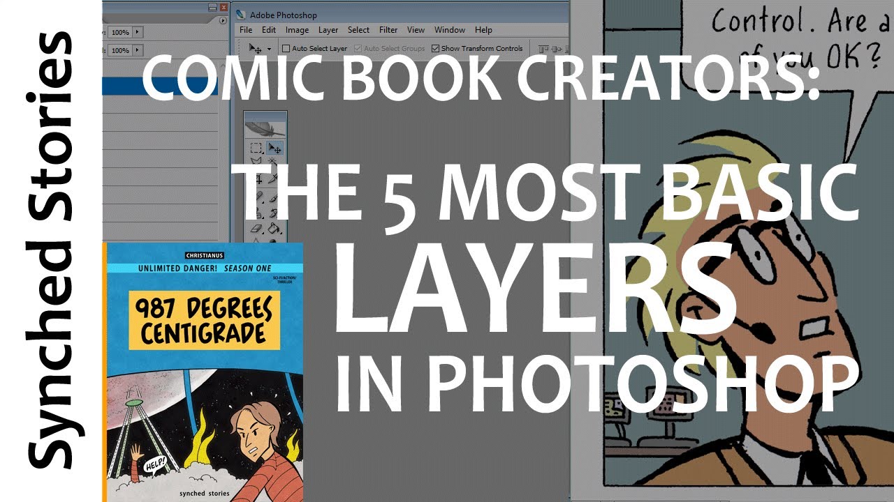 The 5 Most Basic Layers In Photoshop For Comic Book Creators - YouTube