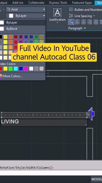 AutoCAD class 06 | Annotation | Text - Single line, Multiline Text | Dimension - Style Manager ...