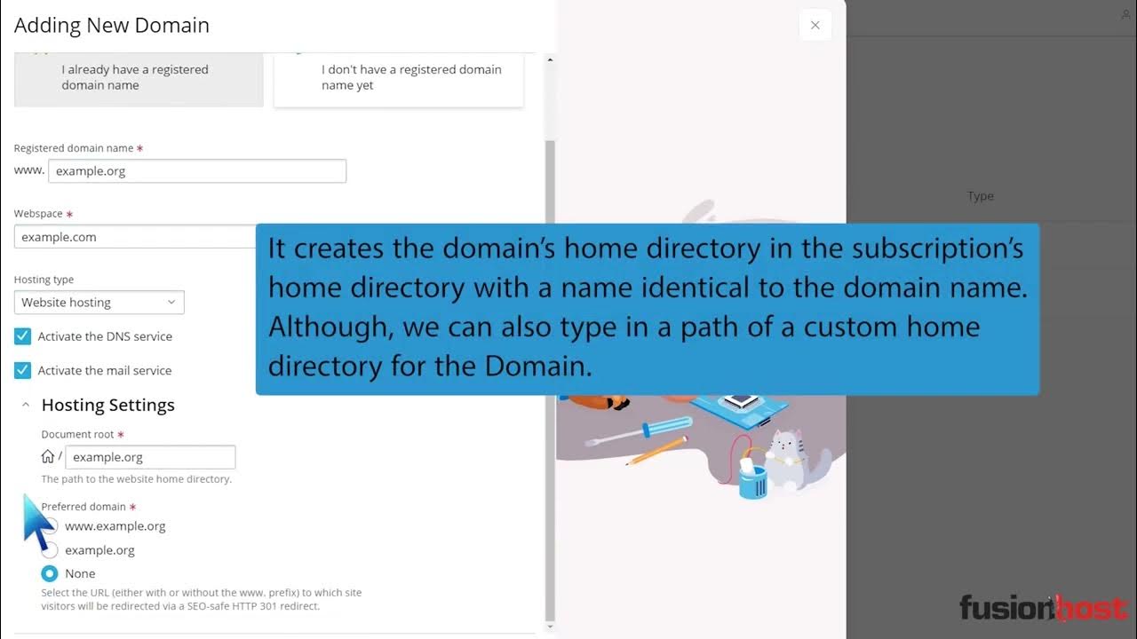 How to add a new domain in Plesk Fusionhost - YouTube