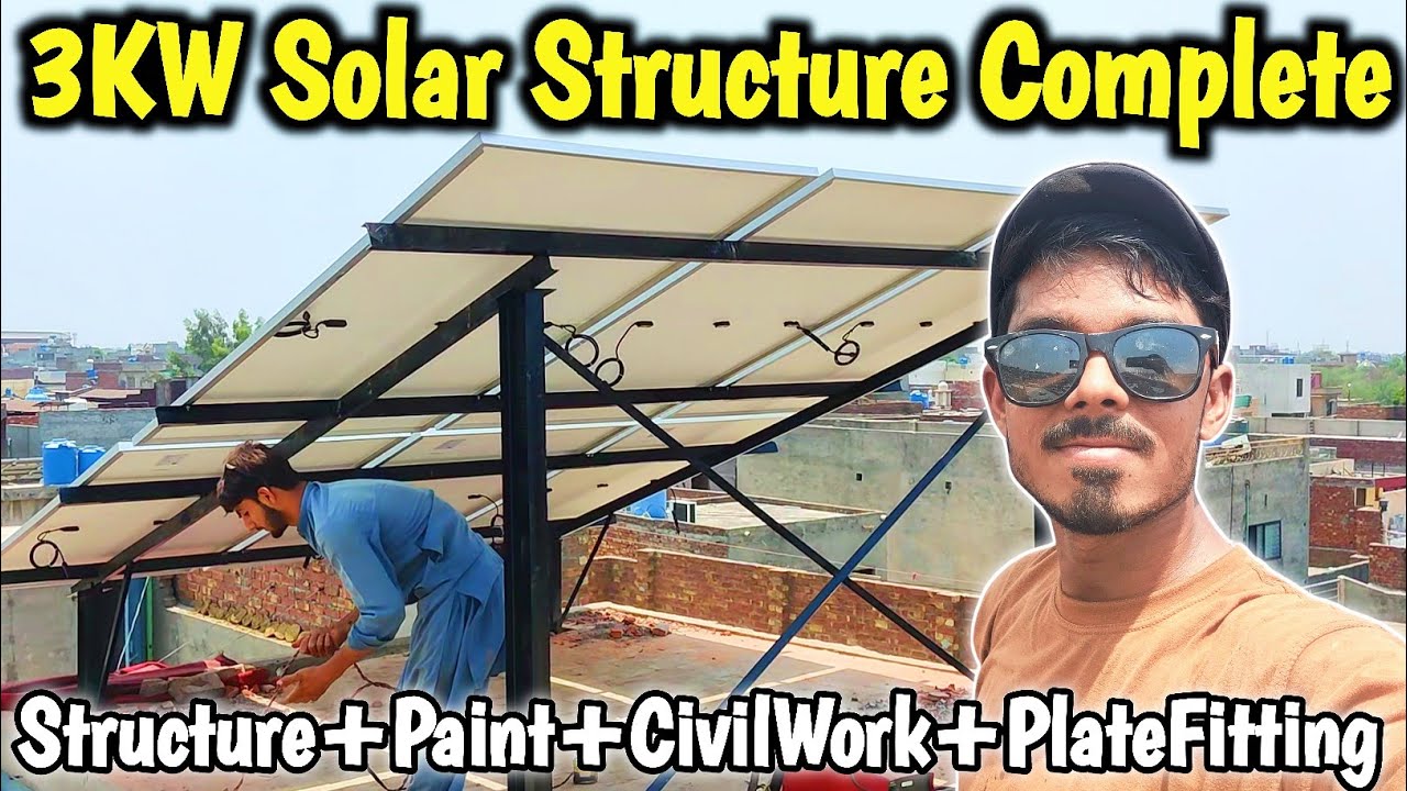 3KW Solar Structure Complete 💯 | Solar Structure Installed In Lahore ...
