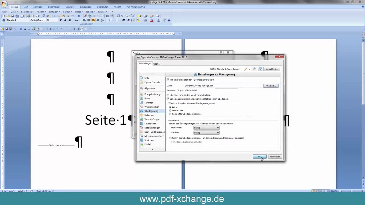 PDF-XChange Pro - Die Overlay-Funktion - zum Beispiel für die Nutzung ...