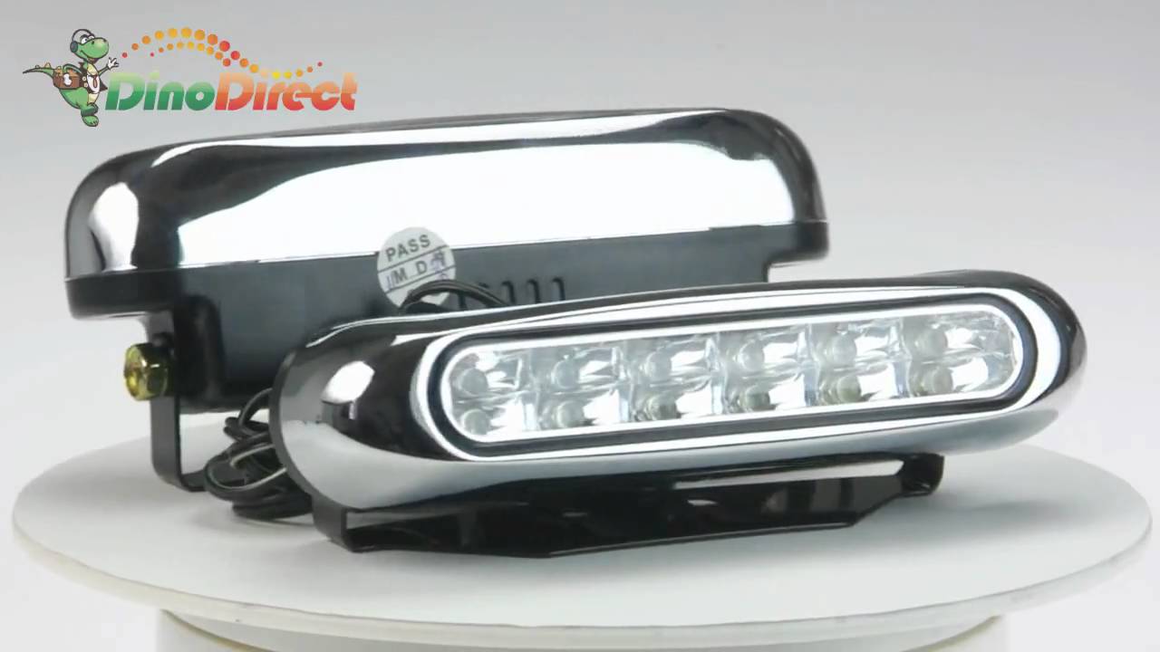 DC 12V 2 Super Bright Rectangle 12 LED Day Driving Lamp Light YCL-641-W ...