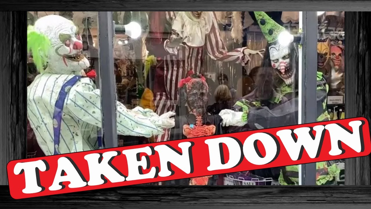 Store Forced To Remove “Inappropriate” Halloween Window Display - YouTube