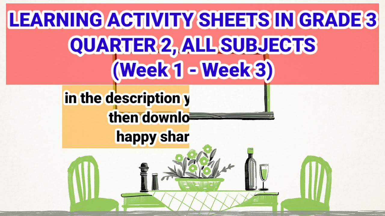 LEARNING ACTIVITY SHEETS IN GRADE 3, QUARTER 2, WEEK 1 - WEEK 3 (ALL ...
