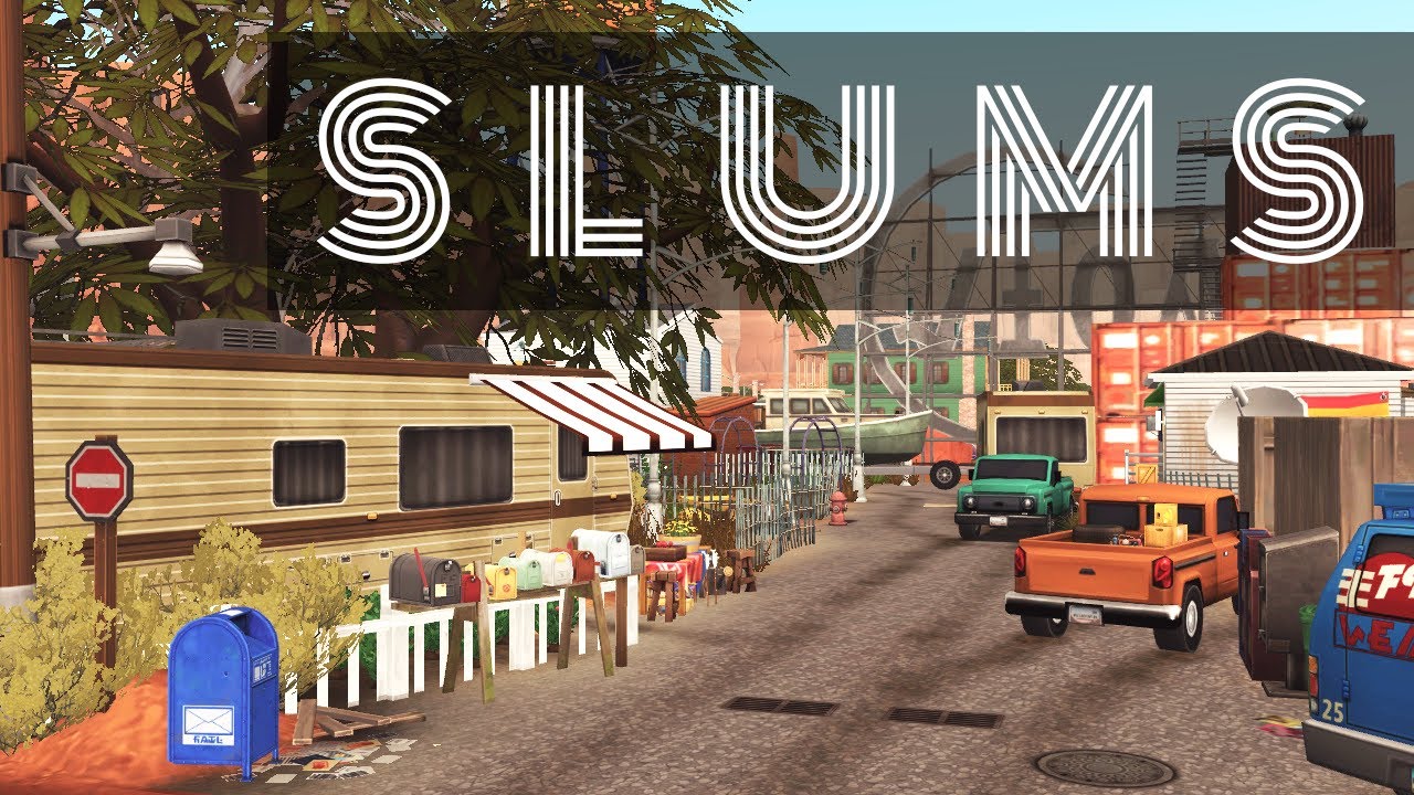 Real SLUMS in The Sims 4 • Strangerville | Stop motion | No CC - YouTube