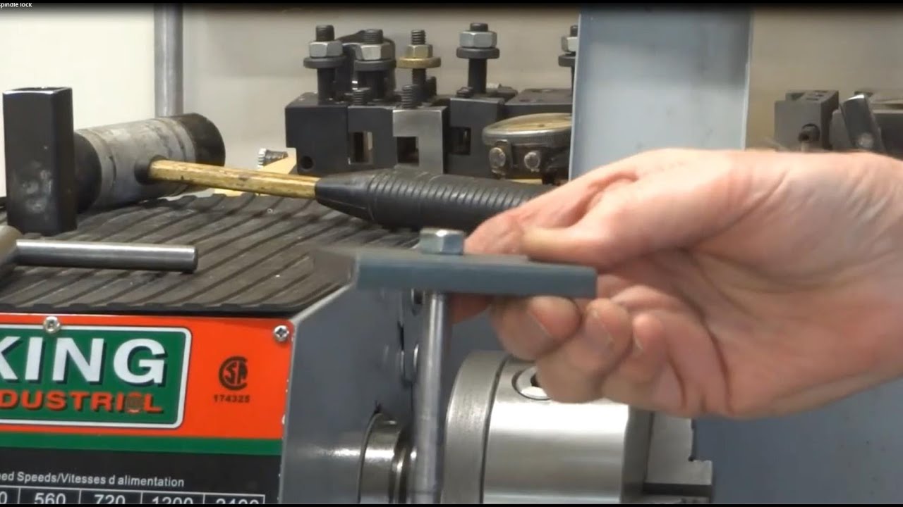 Simple Lathe spindle lock. - YouTube