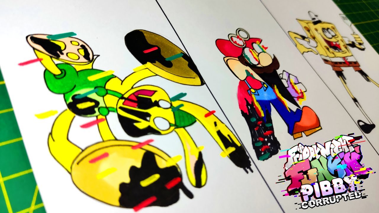 dibujo FRIDAY NIGHT FUNKIN PIBBY CORRUPT NEW BUNZO BUNNY, MARIO ...