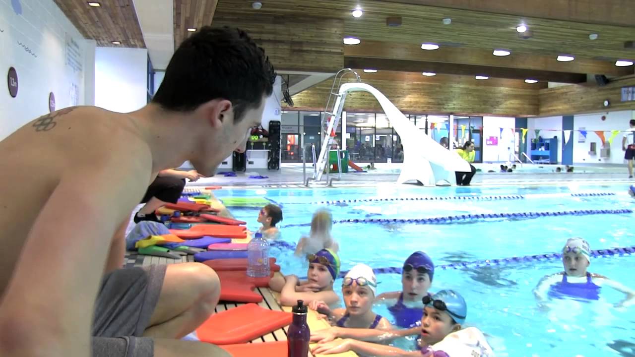 The Winskill Dolphins get a lesson from Olympic swimmer Scott Dickens ...